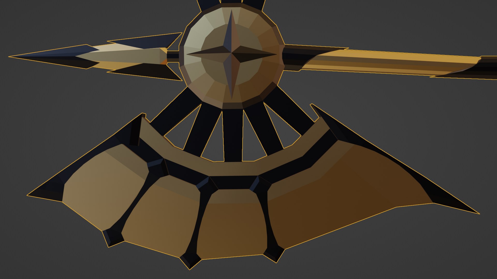 Stylized gold axe encrusted with black crystals 3D model - TurboSquid ...