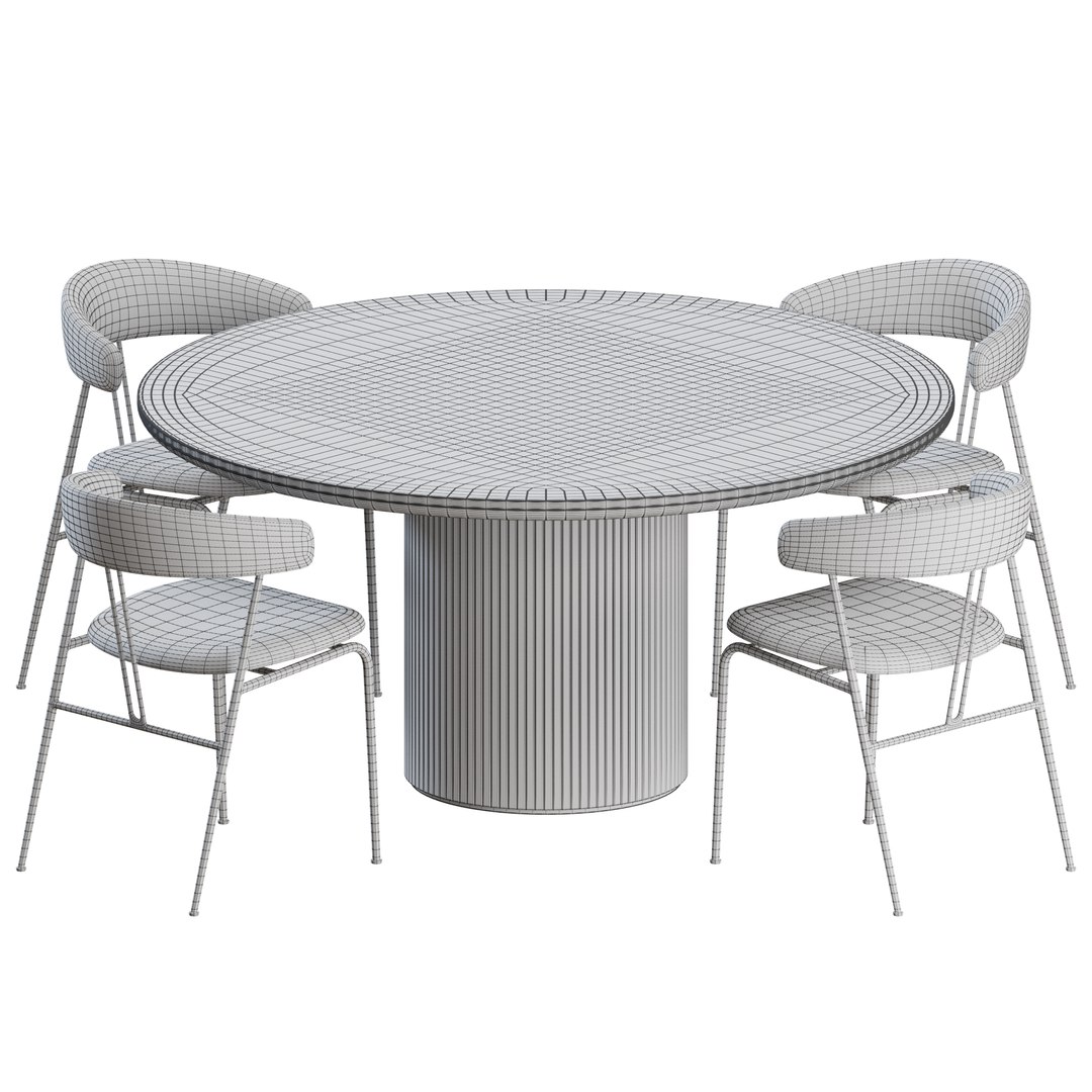 Violin Dinning Set 02 By Gubi Model - TurboSquid 1733689