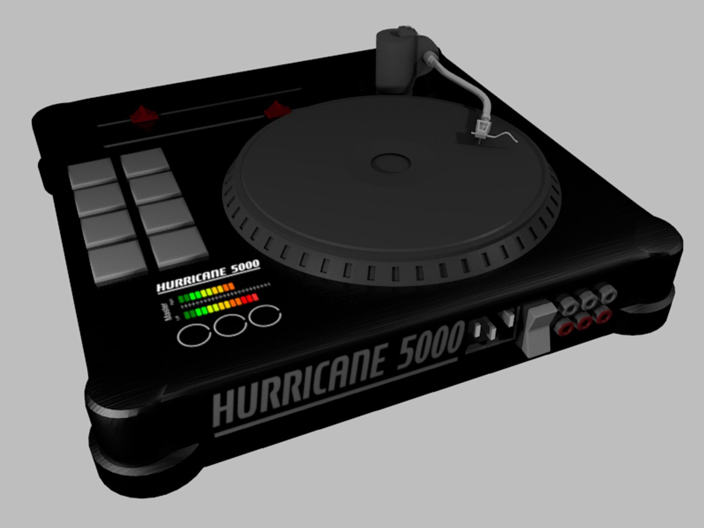 Obj Black Dj Turntable Console