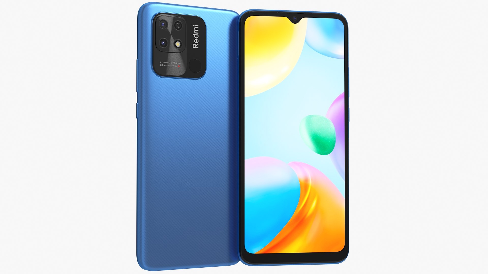 Xiaomi Redmi 10C Blue model - TurboSquid 1915185