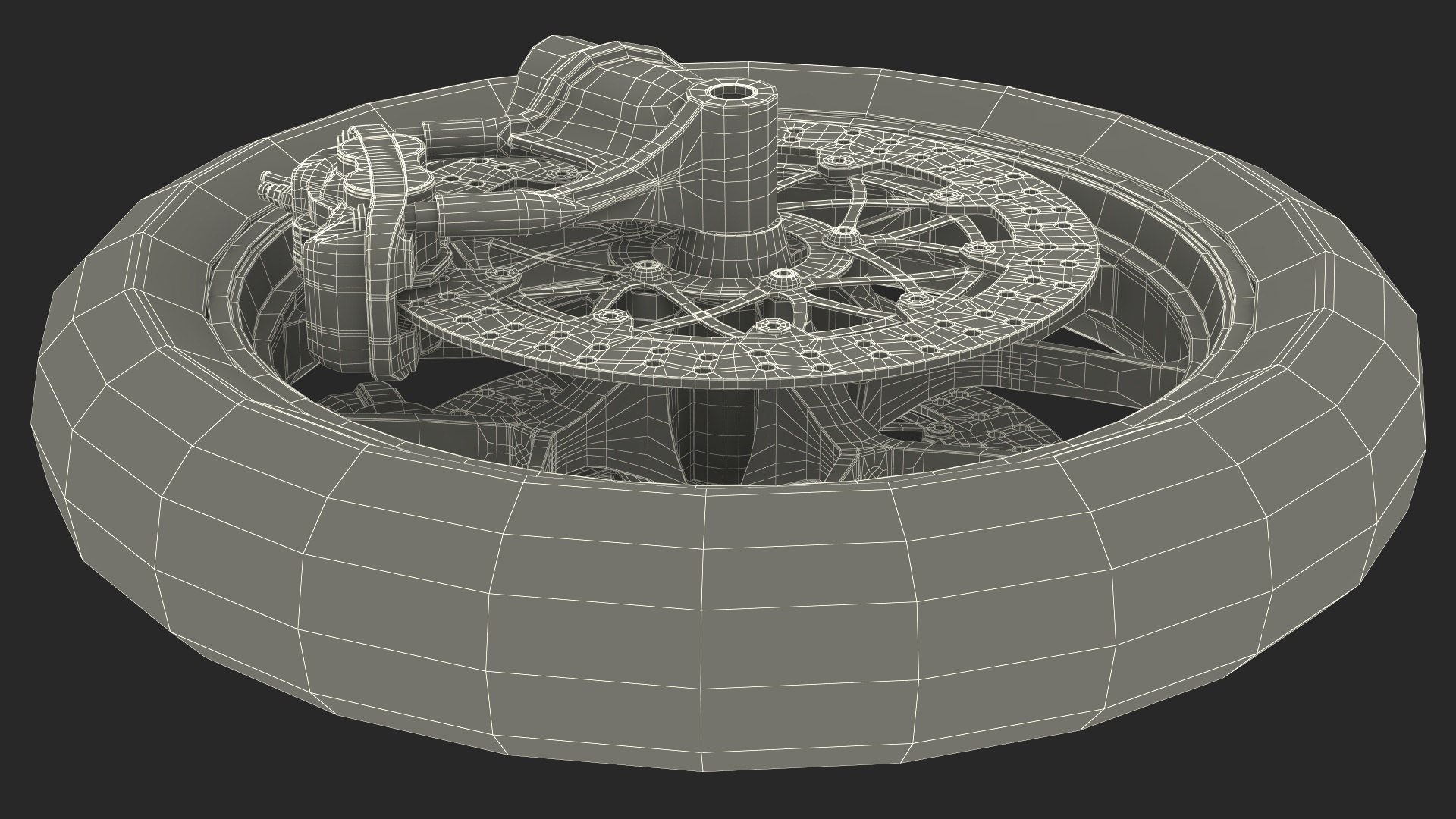 3D Motorcycle Spoked Wheel With Disc Brake Model - TurboSquid 2348896