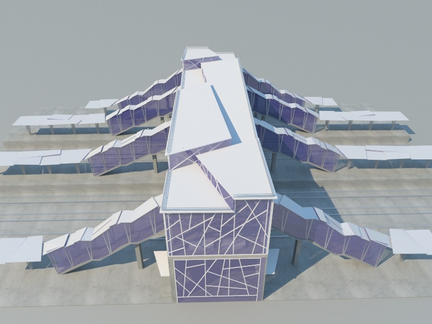 Modern Railway Station 3d Max