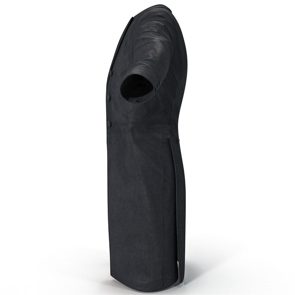 3d mens black coat model