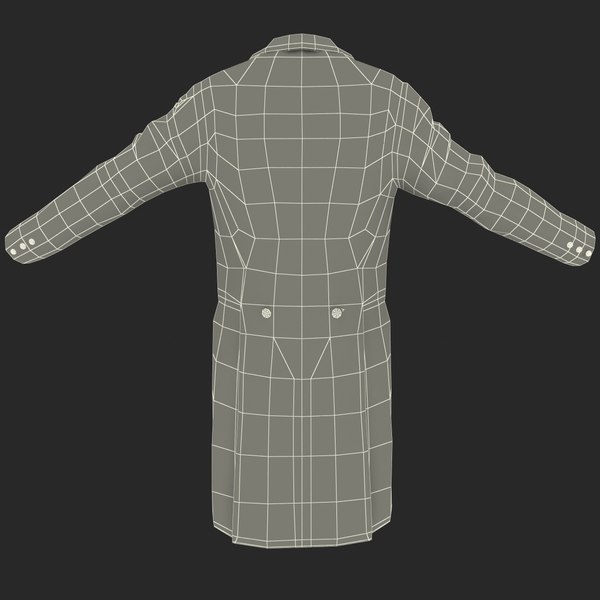 3d mens black coat model