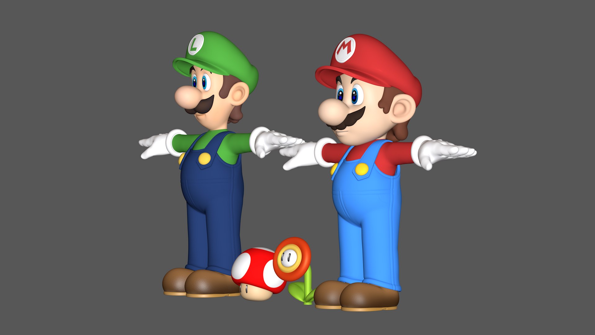 Mario And Luigi Collection Super Mario Assets 3D - TurboSquid 1718314