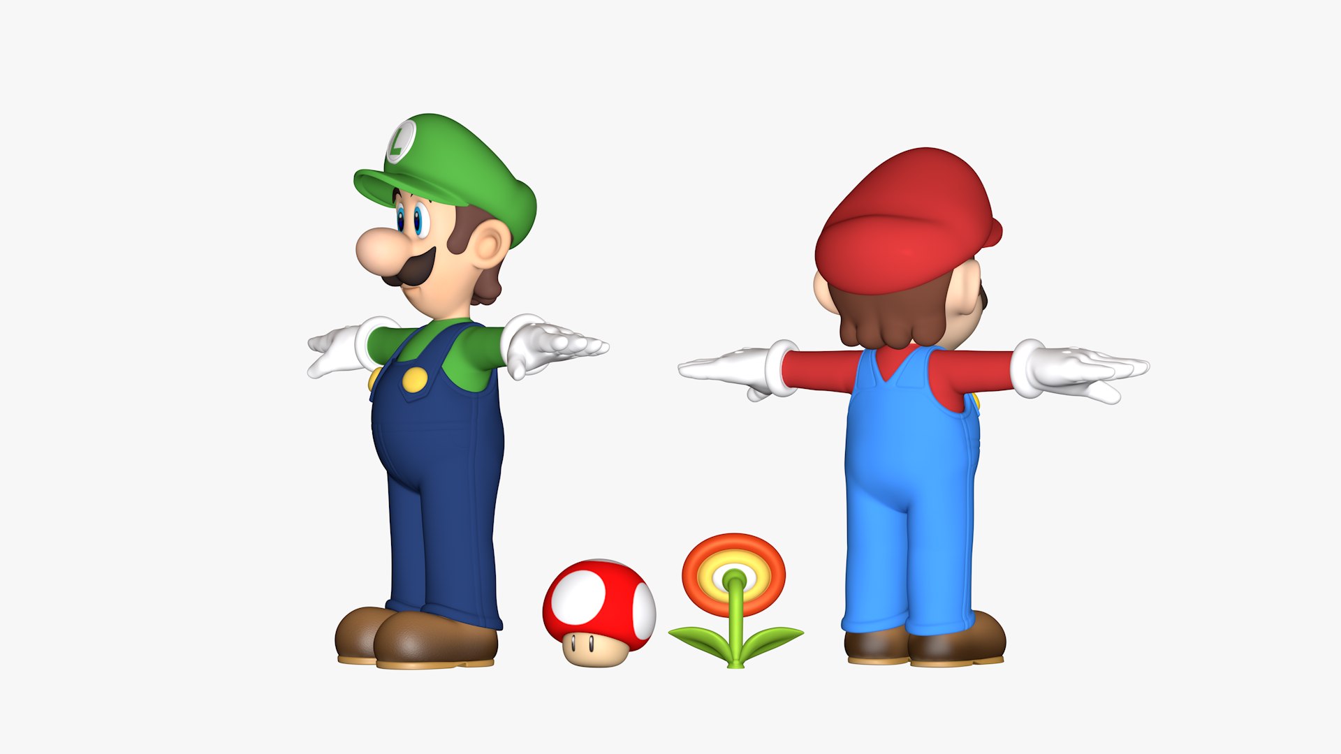 Mario And Luigi Collection Super Mario Assets 3D - TurboSquid 1718314