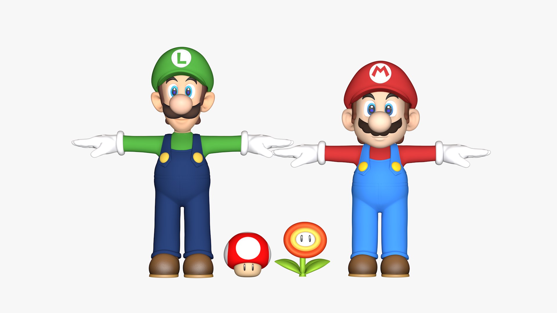 Mario And Luigi Collection Super Mario Assets 3D - TurboSquid 1718314
