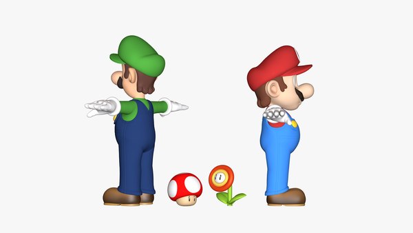 Mario and Luigi Collection Super Mario Assets 3D - TurboSquid 1718314