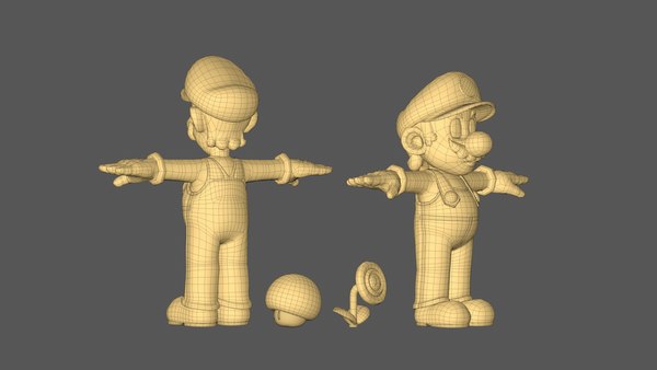 Mario and Luigi Collection Super Mario Assets 3D - TurboSquid 1718314