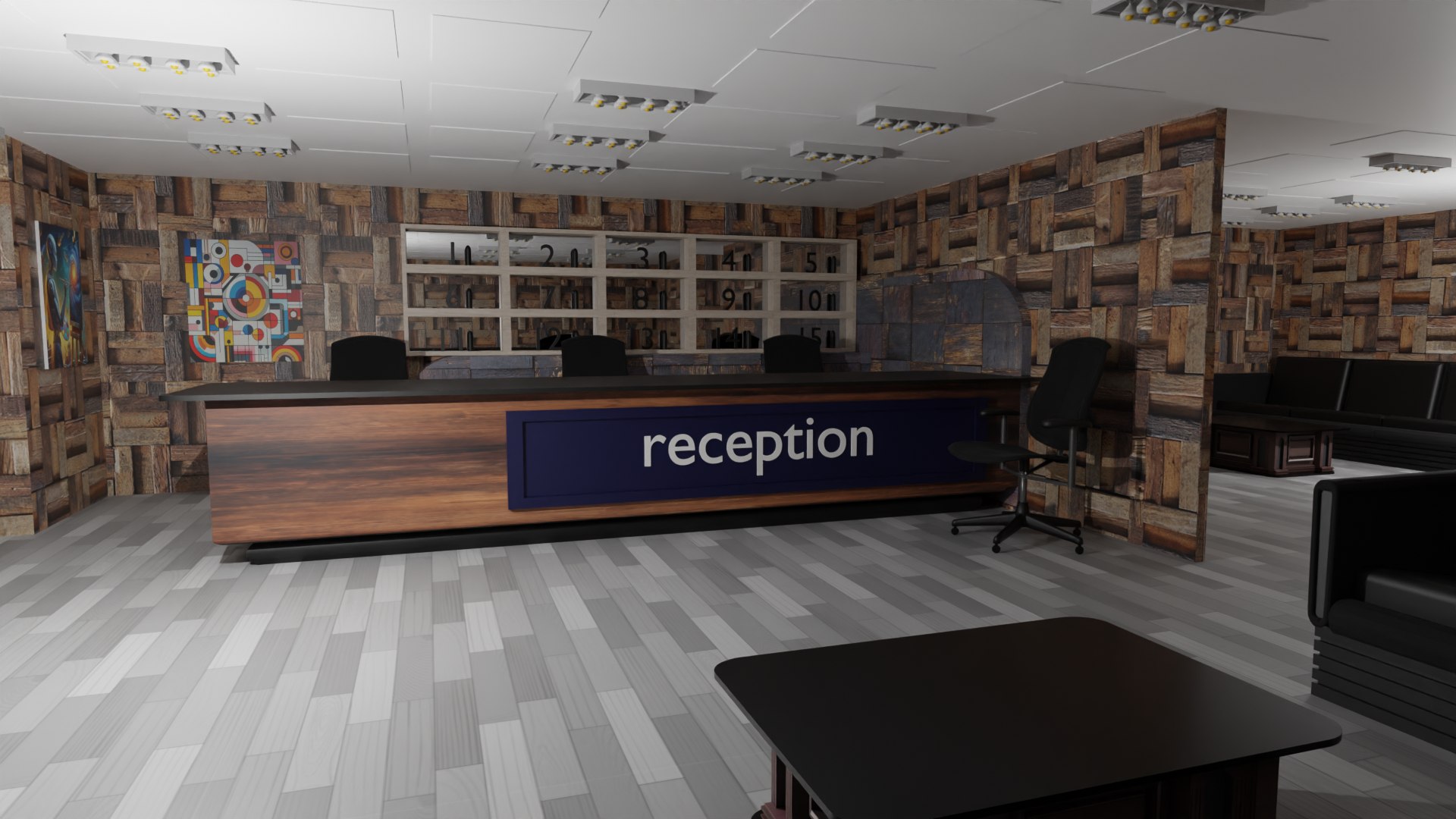 Reception Interior 3D Model - TurboSquid 2178792
