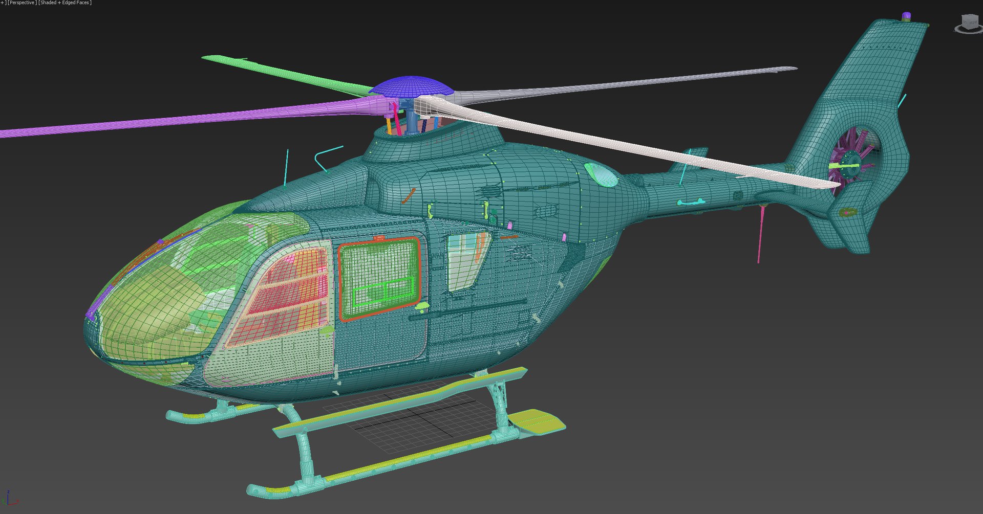 3d model eurocopter ec-135