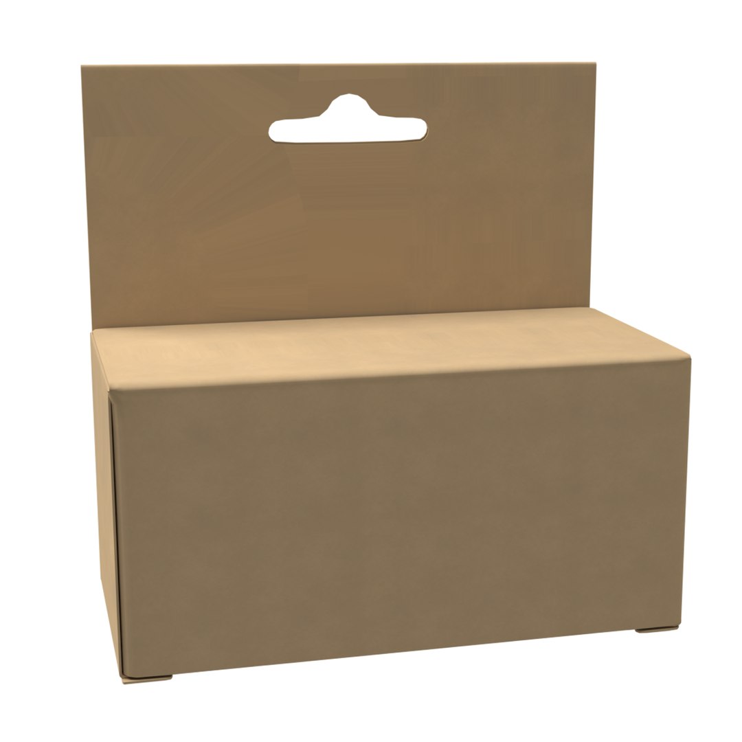 3D Hanging Cardboard Box Retail - TurboSquid 1884991