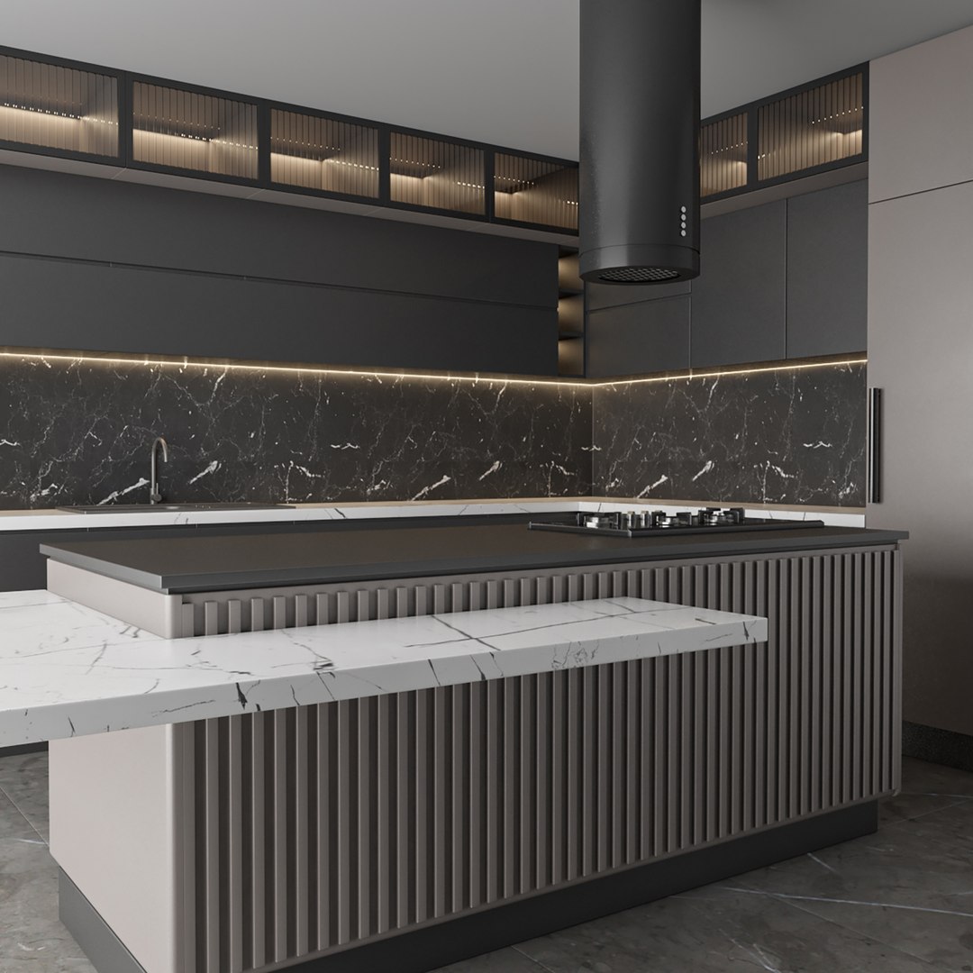 Kitchen Set 25 3D Model - TurboSquid 1990010