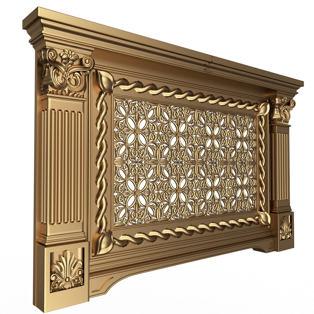 Radiator Cover Decorative Screening Grille Panel 011 model - TurboSquid ...