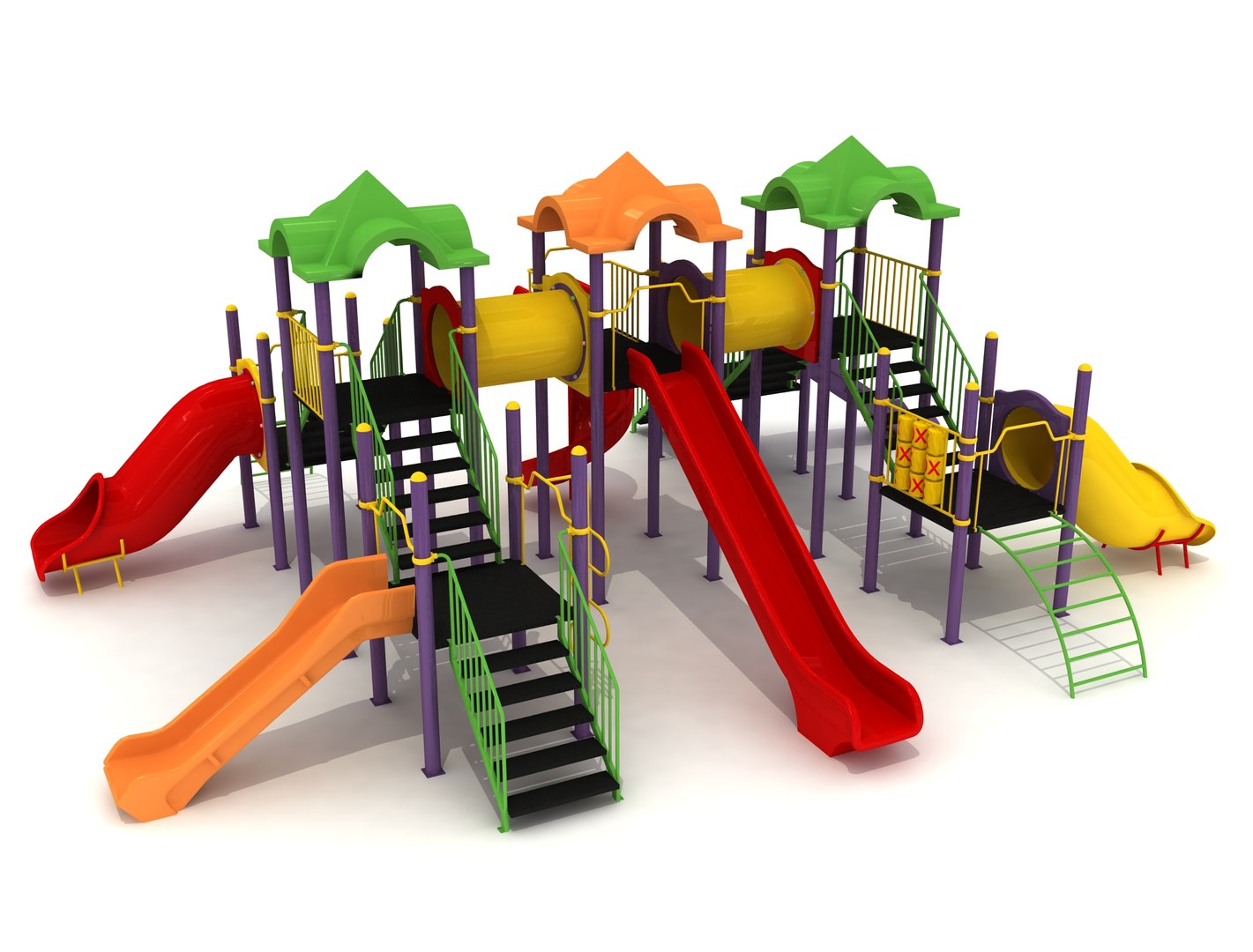 Metal Playground Slide 3D Model - TurboSquid 1554109