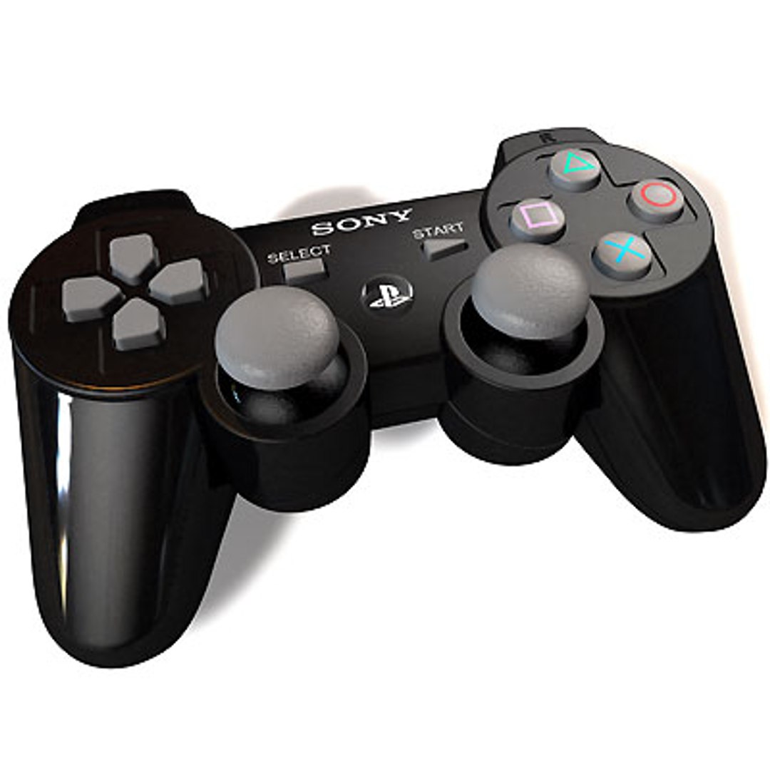 Playstation 3 Console Controller 3d Model
