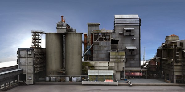 3D cement factory - TurboSquid 1513181