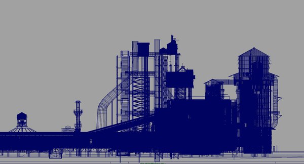 3D cement factory - TurboSquid 1513181