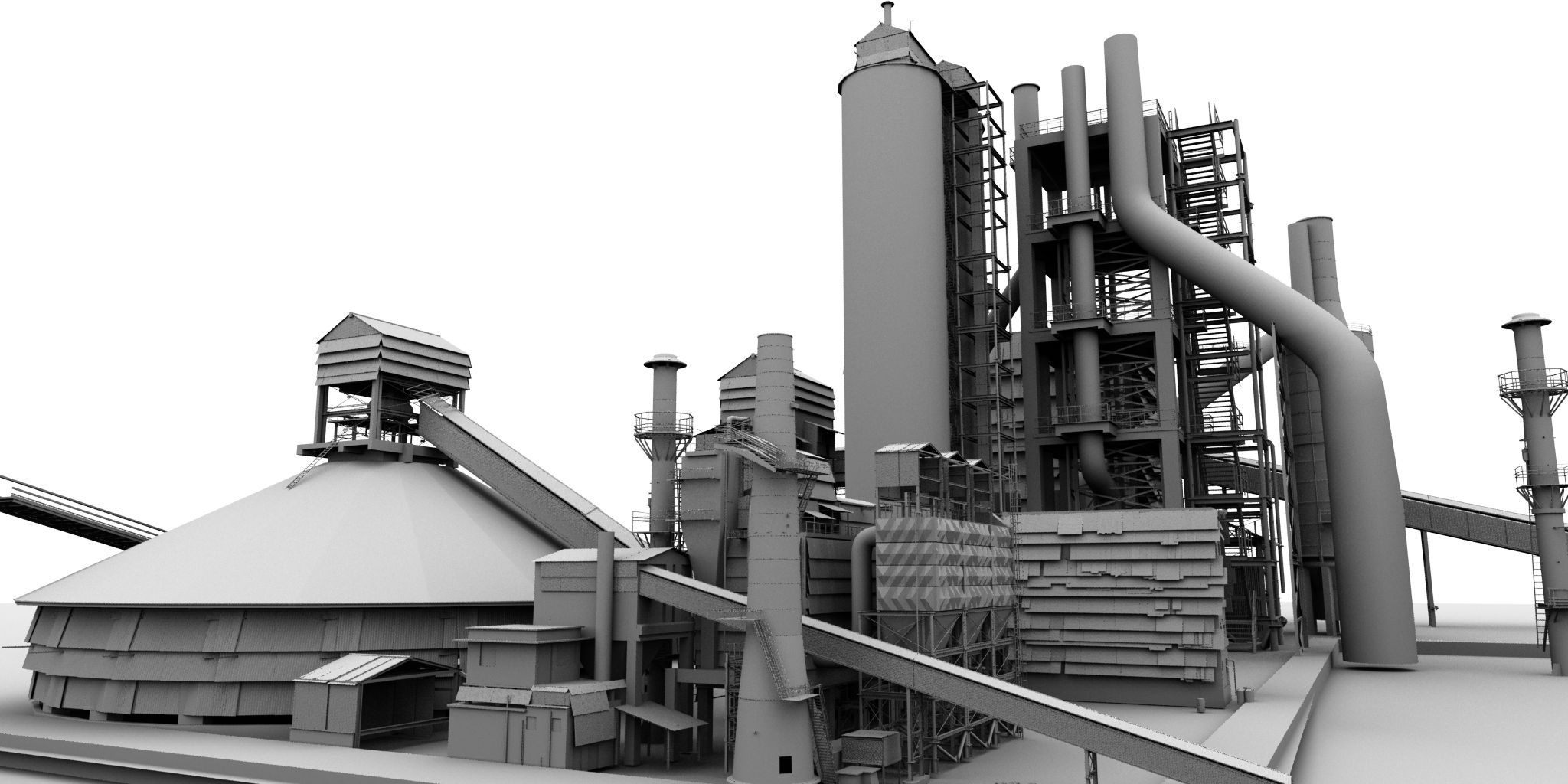 3D cement factory - TurboSquid 1513181