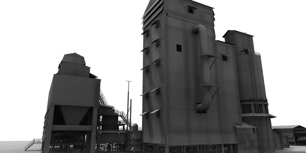 3D cement factory - TurboSquid 1513181