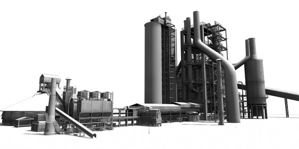 3D cement factory - TurboSquid 1513181