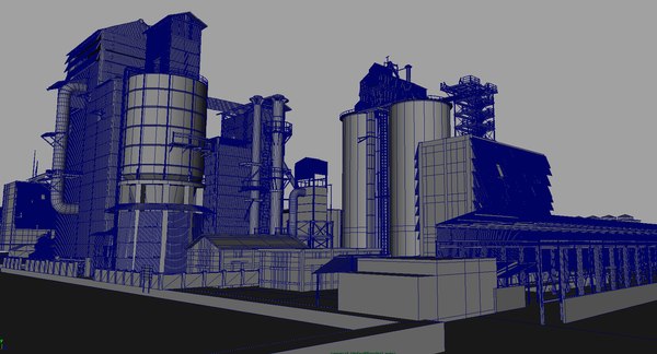 3D cement factory - TurboSquid 1513181