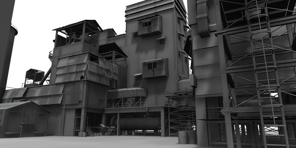 3D cement factory - TurboSquid 1513181