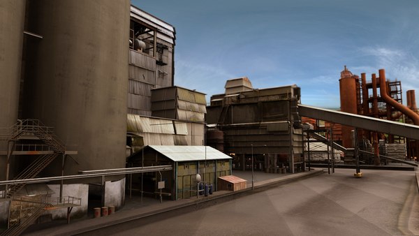 3D cement factory - TurboSquid 1513181