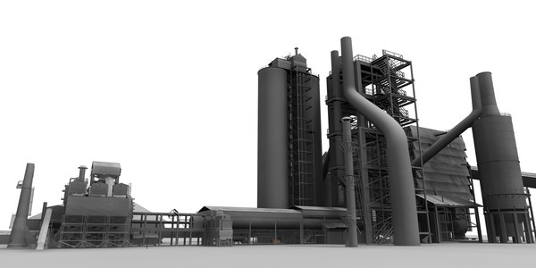 3D cement factory - TurboSquid 1513181