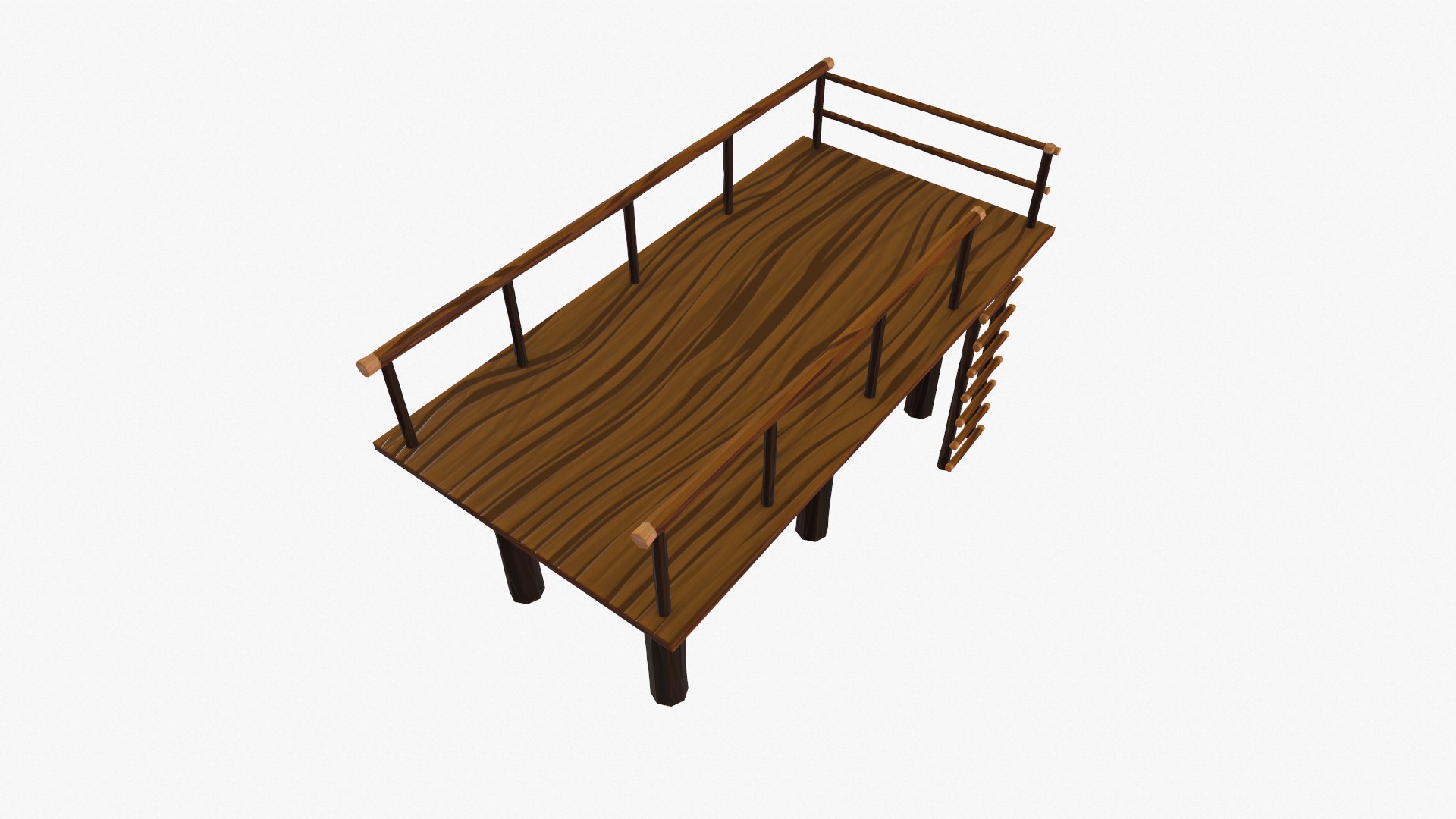 Cartoon WoodenBridge 3D - TurboSquid 1962148