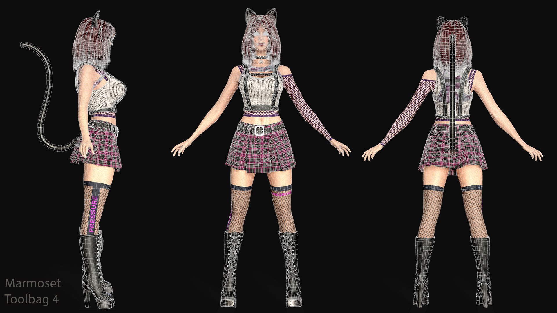 Rock Cat Girl Model - TurboSquid 1974160