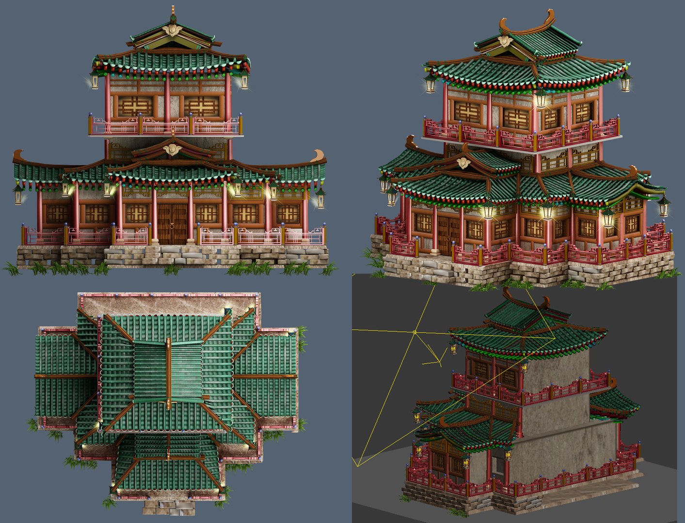 3D Japanese Style House 3D Model High-poly - TurboSquid 2345785