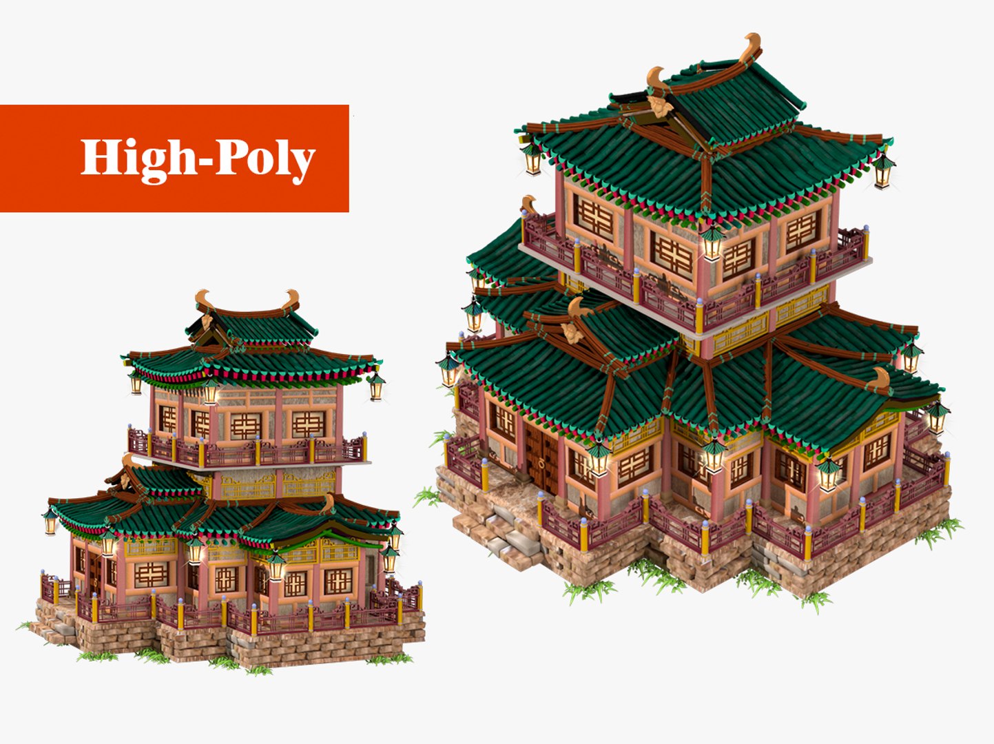3D Japanese Style House 3D Model High-poly - TurboSquid 2345785