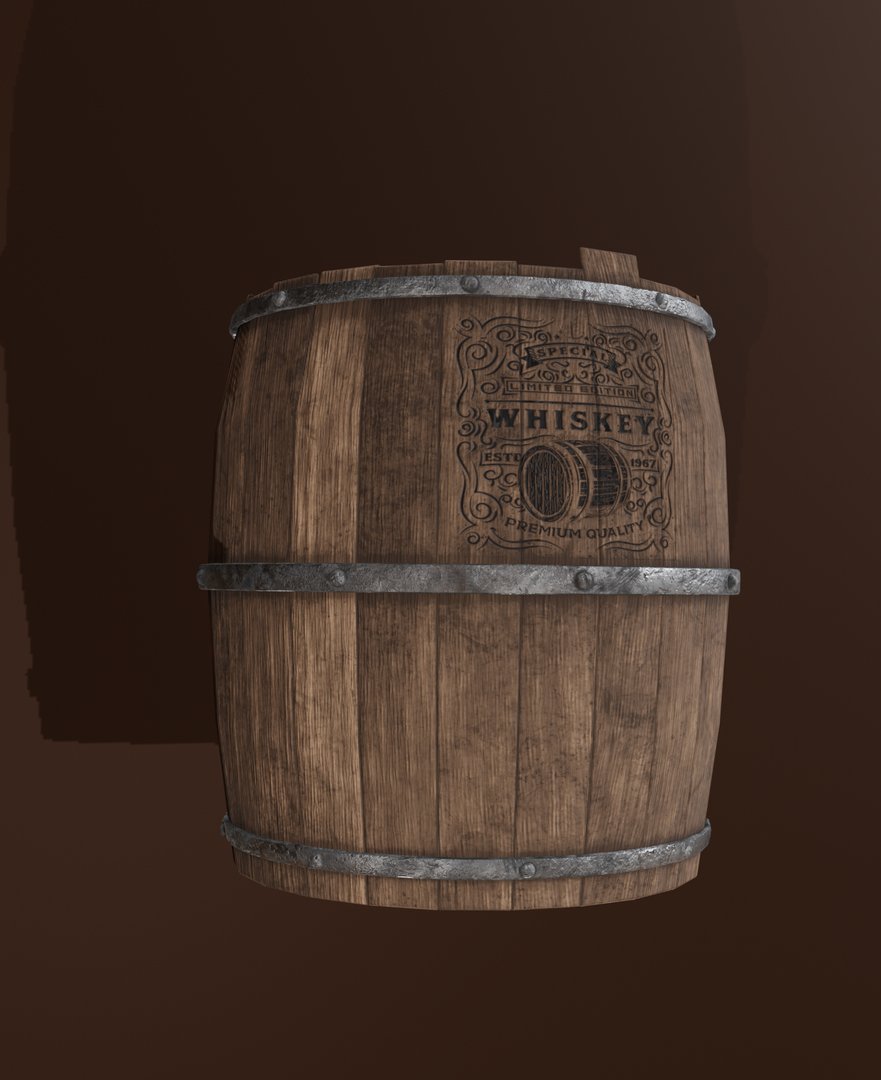 Low Poly Realistic Barrel 3D - TurboSquid 1941838