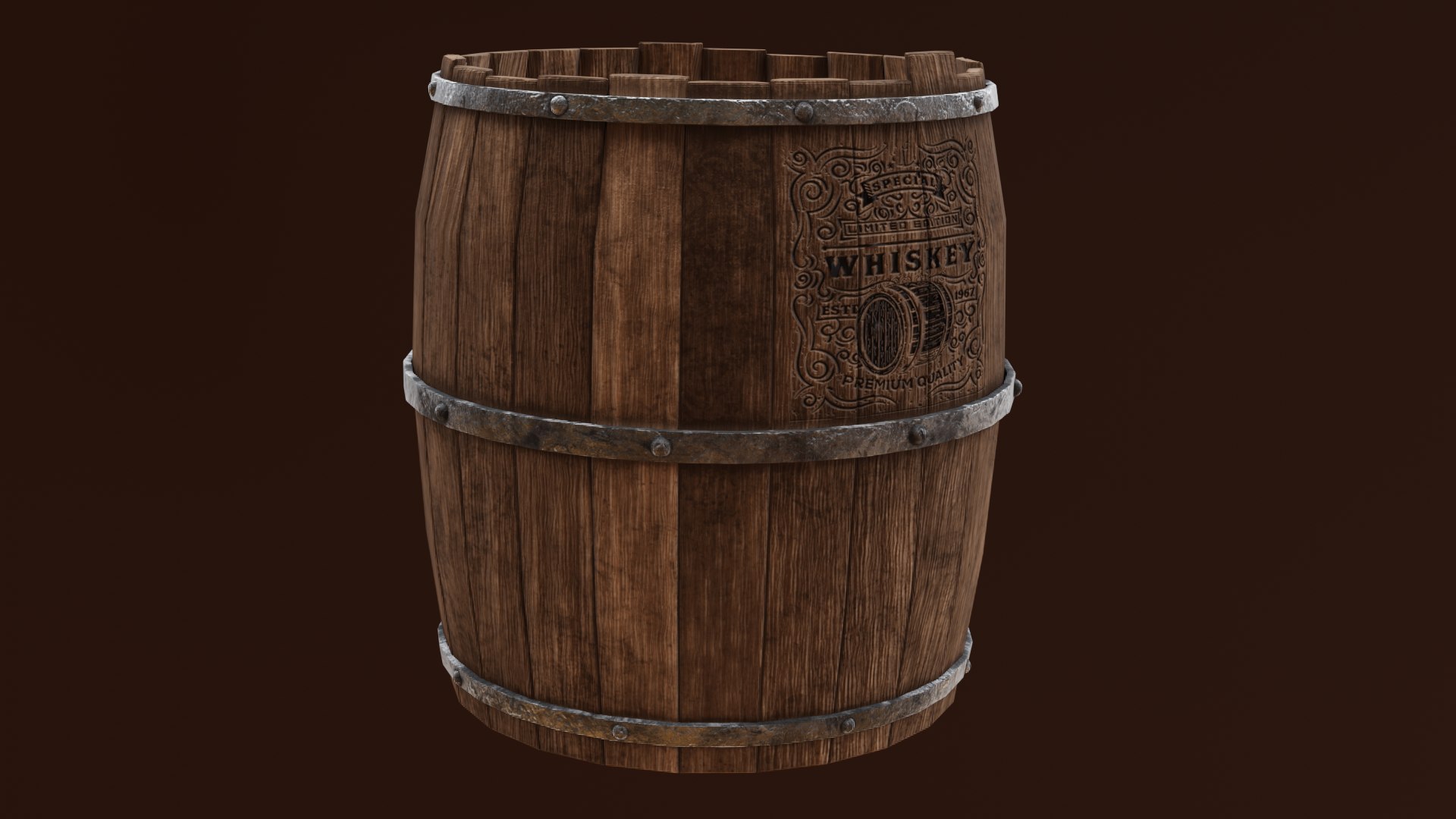 Low Poly Realistic Barrel 3D - TurboSquid 1941838