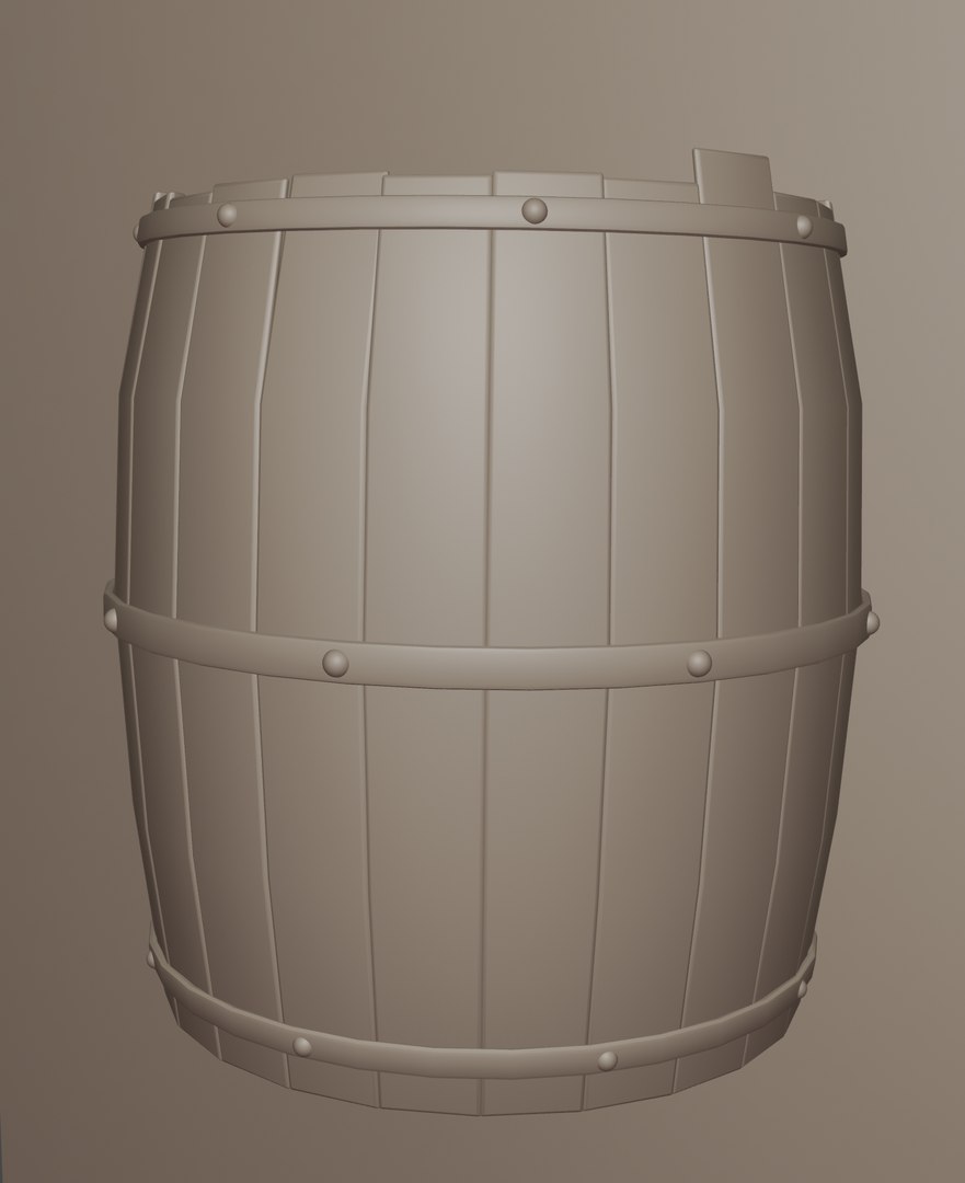 Low Poly Realistic Barrel 3D - TurboSquid 1941838