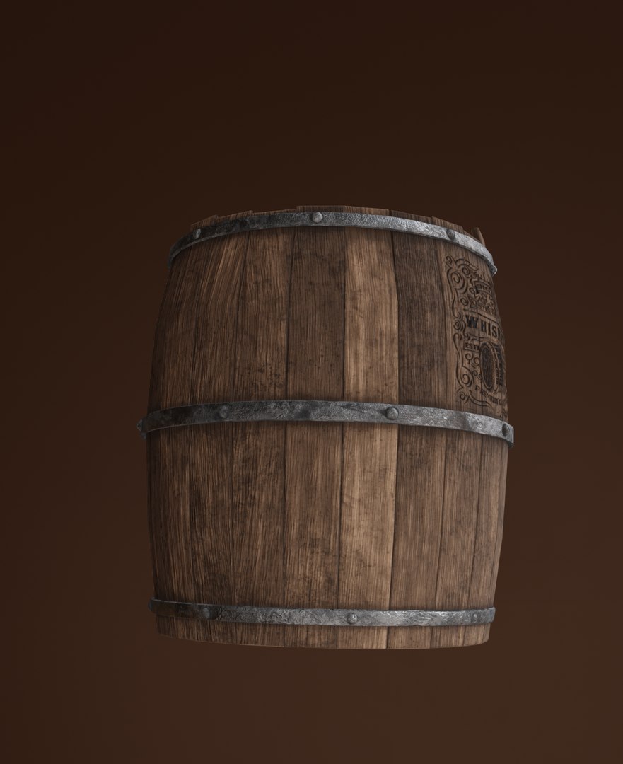 Low Poly Realistic Barrel 3D - TurboSquid 1941838