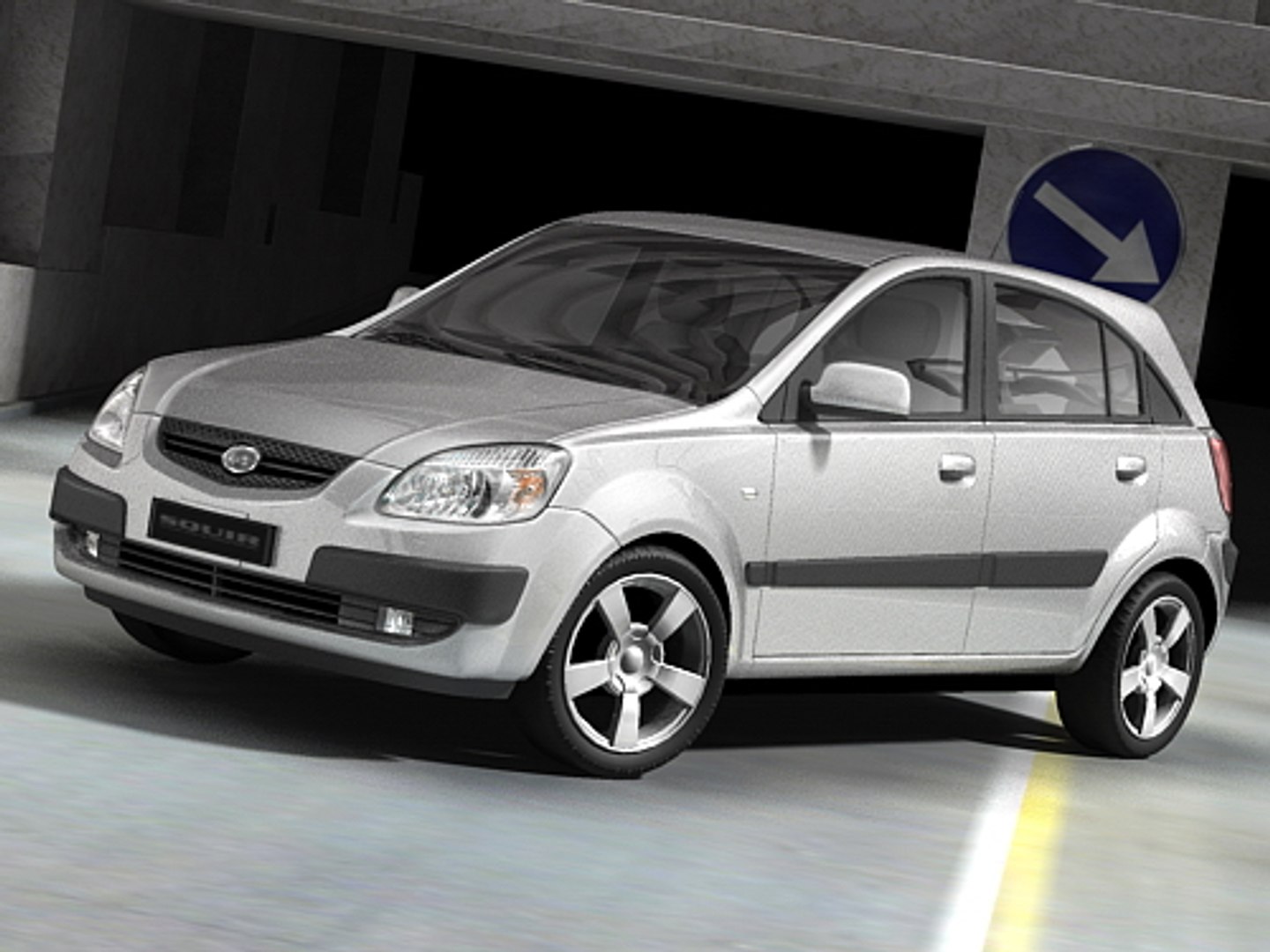 Kia Rio Sedan Hatchback 3d 3ds
