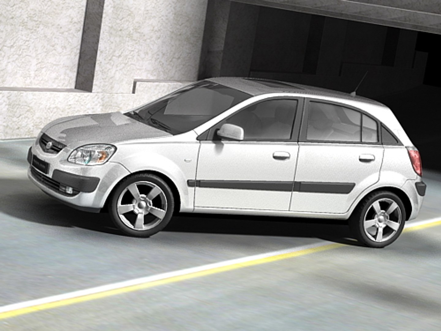 Kia Rio Sedan Hatchback 3d 3ds