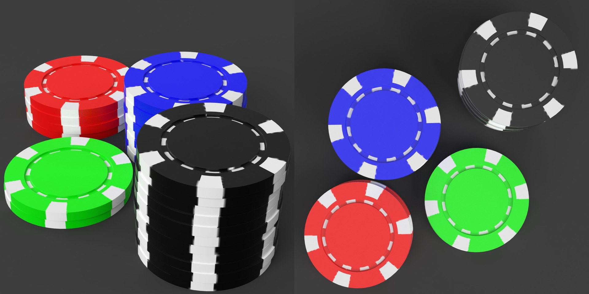 Casino Tokens Stacks 3D - TurboSquid 1306291
