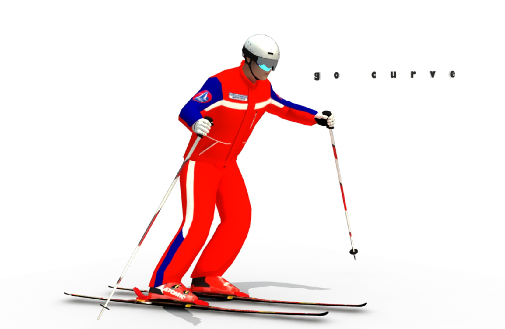 3D skier ski model - TurboSquid 1152081