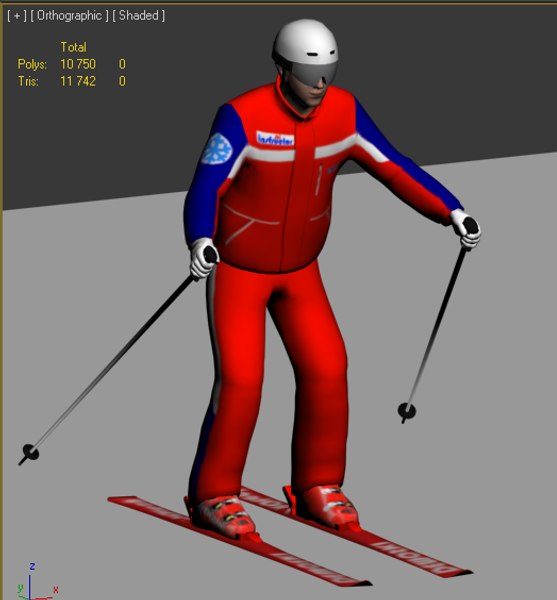 3D skier ski model - TurboSquid 1152081