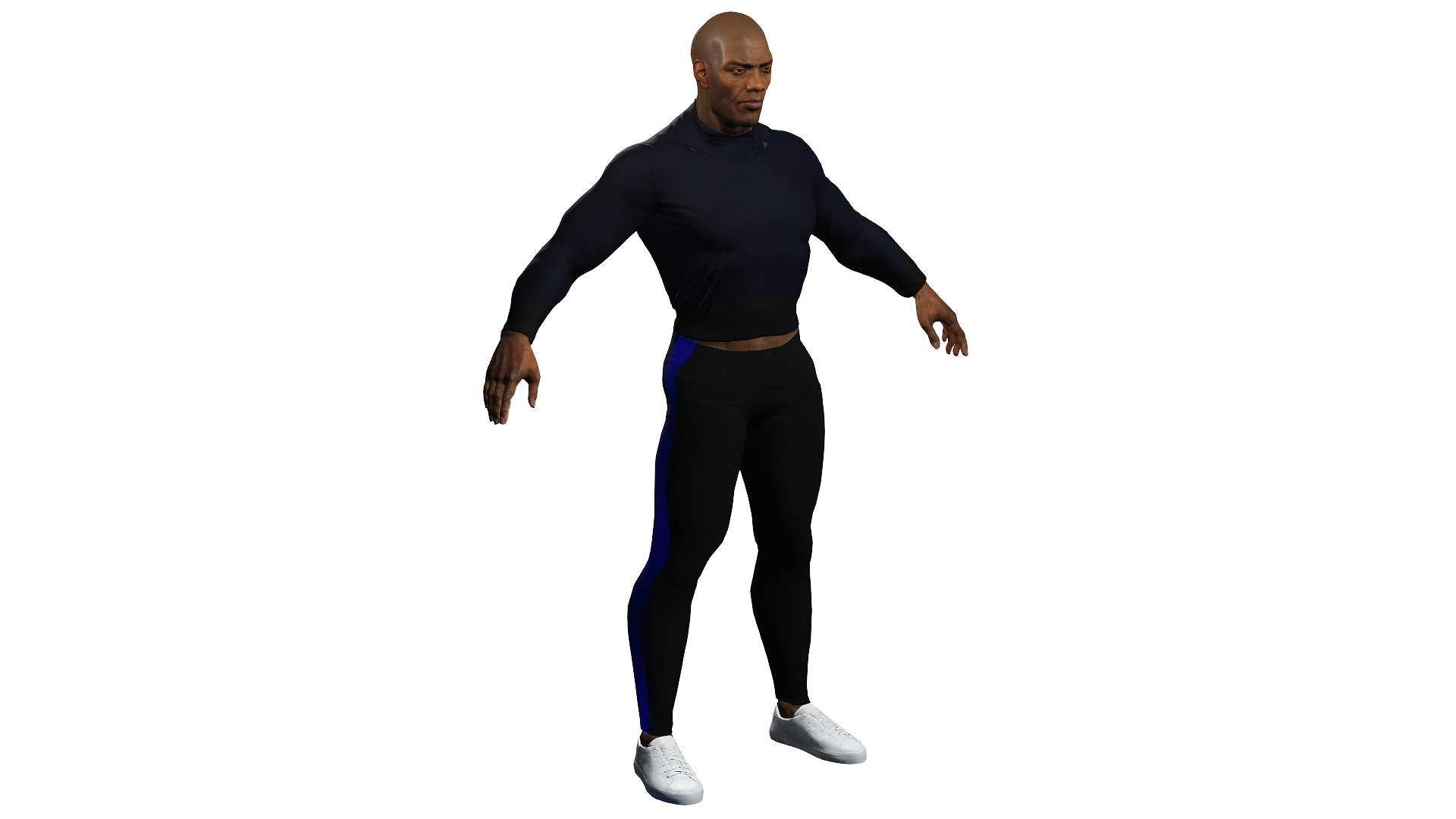 3D Afro Gym Bro Model - TurboSquid 2391349