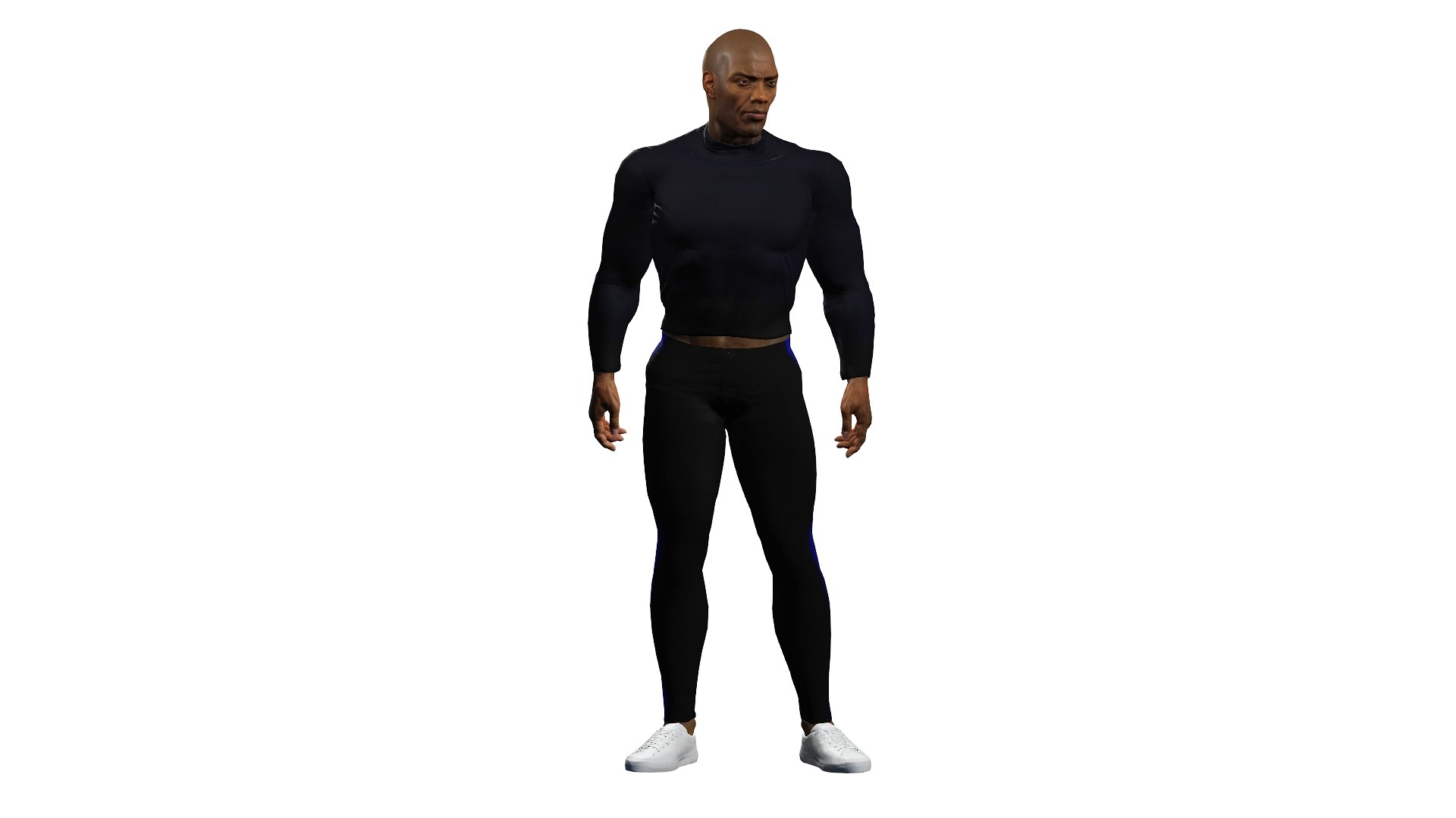 3D Afro Gym Bro Model - TurboSquid 2391349