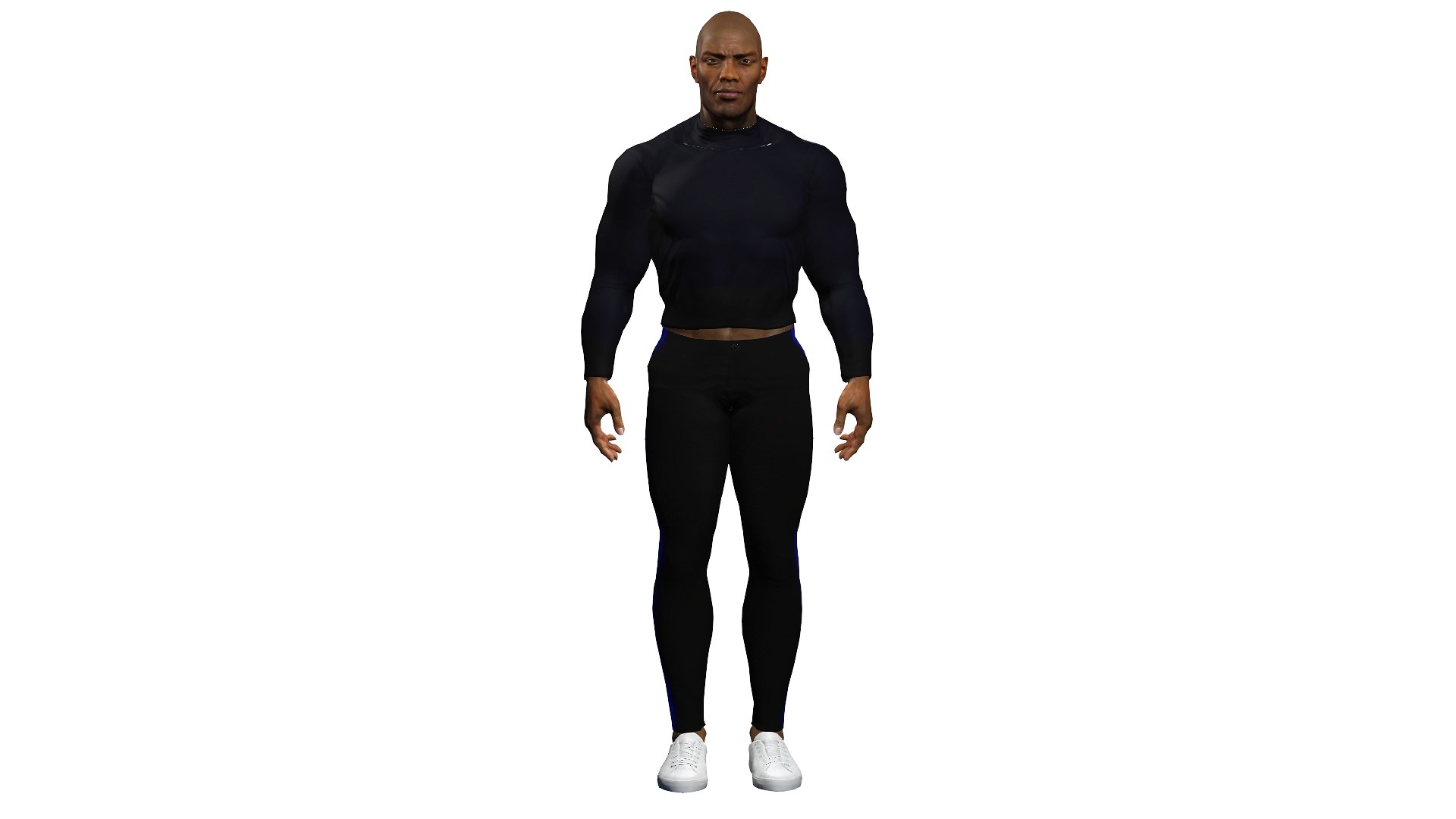3D Afro Gym Bro Model - TurboSquid 2391349