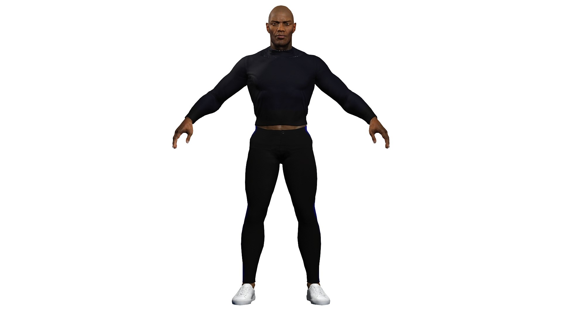 3D Afro Gym Bro Model - TurboSquid 2391349