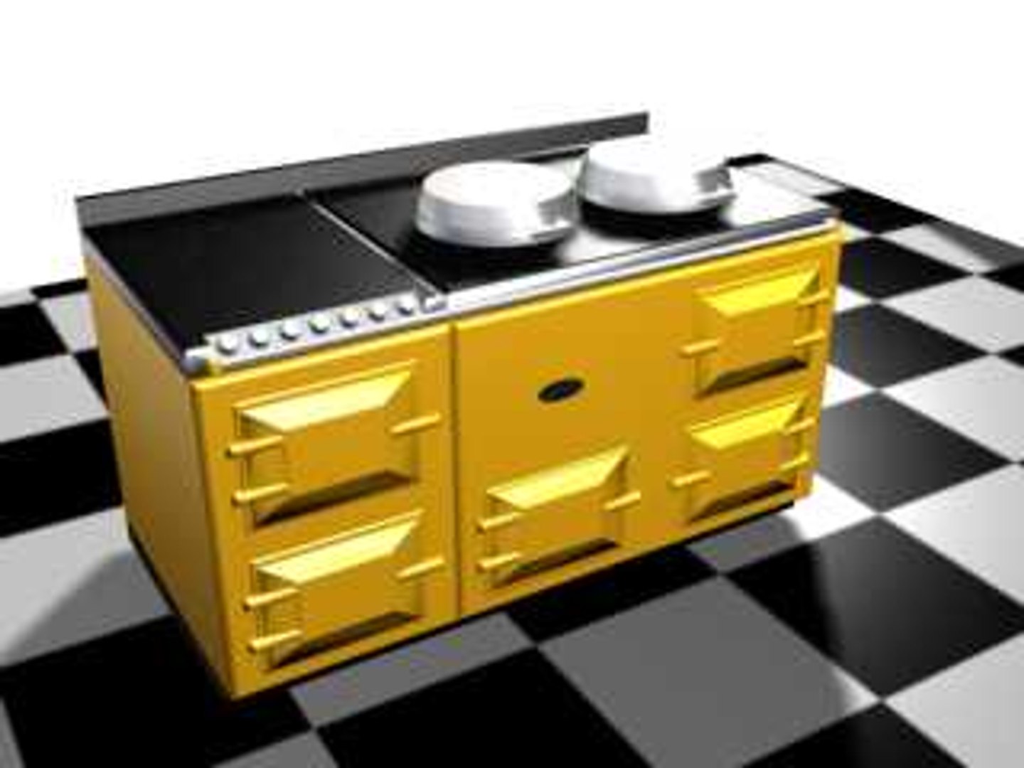 3d model traditional range cooker