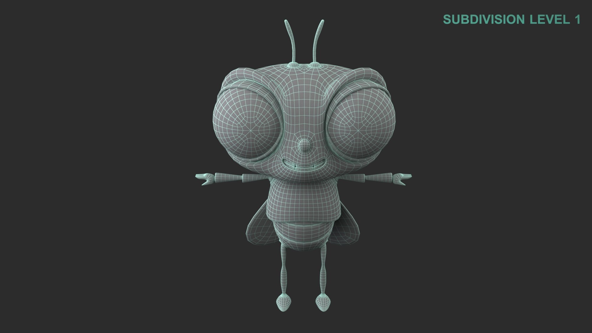 Cartoon Fly Character 3D - TurboSquid 2070248