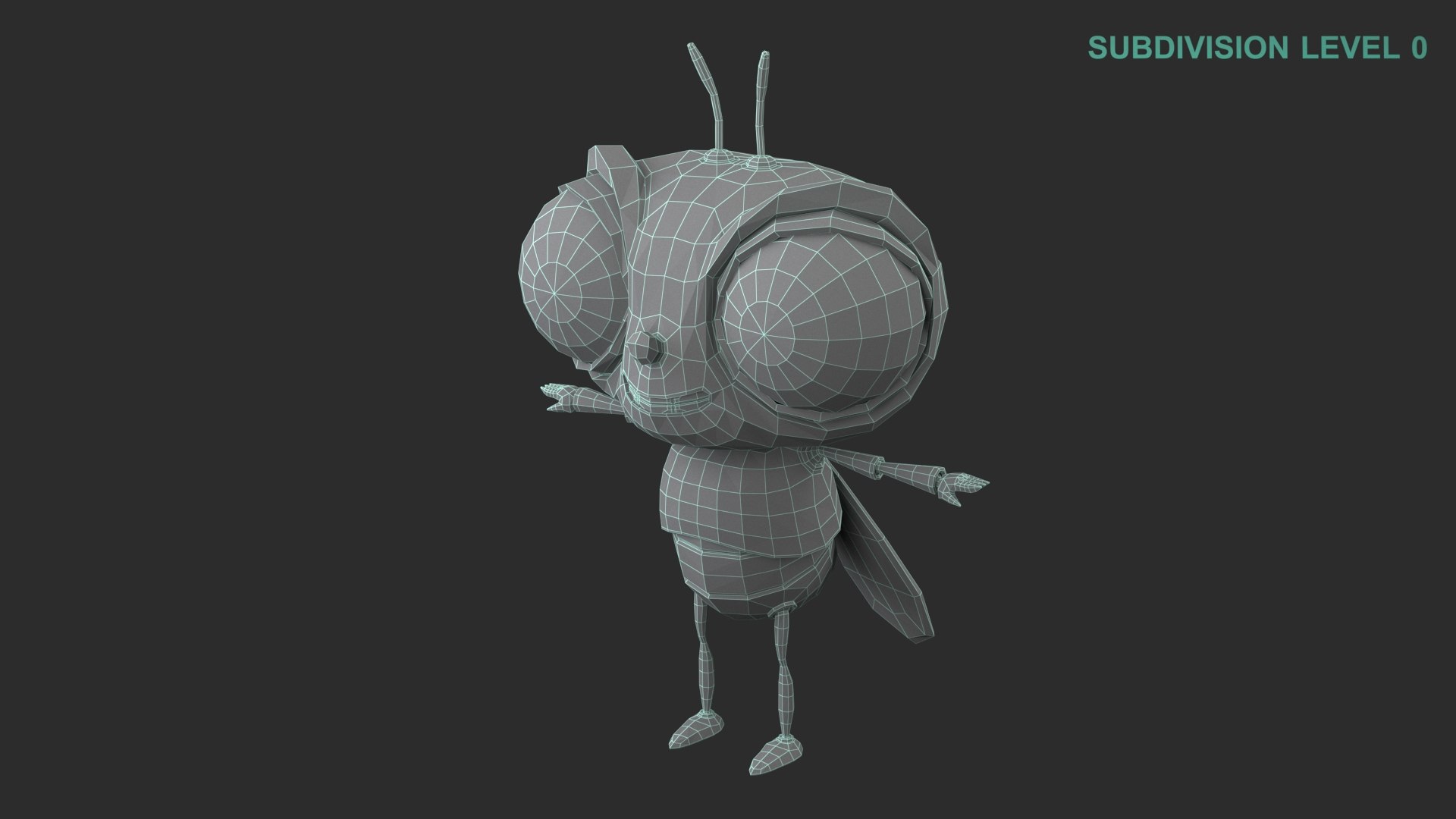 Cartoon Fly Character 3D - TurboSquid 2070248