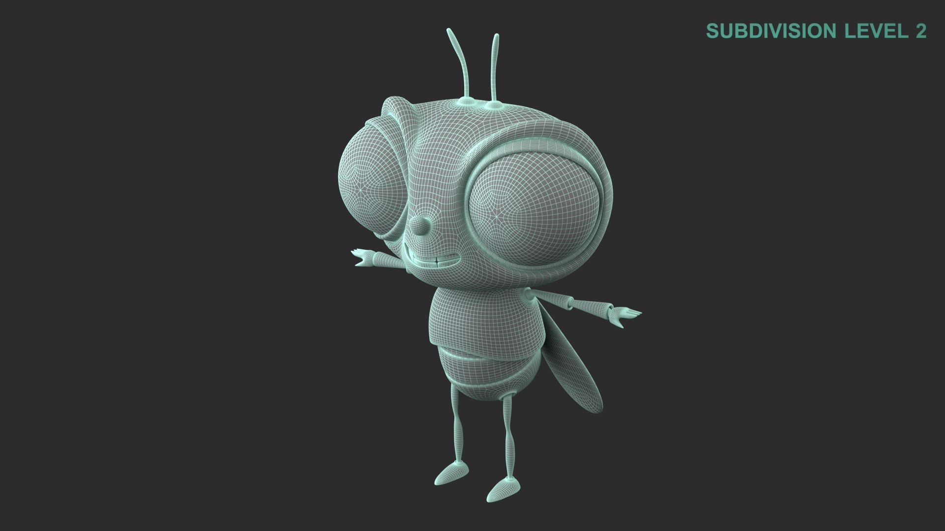 Cartoon Fly Character 3D - TurboSquid 2070248